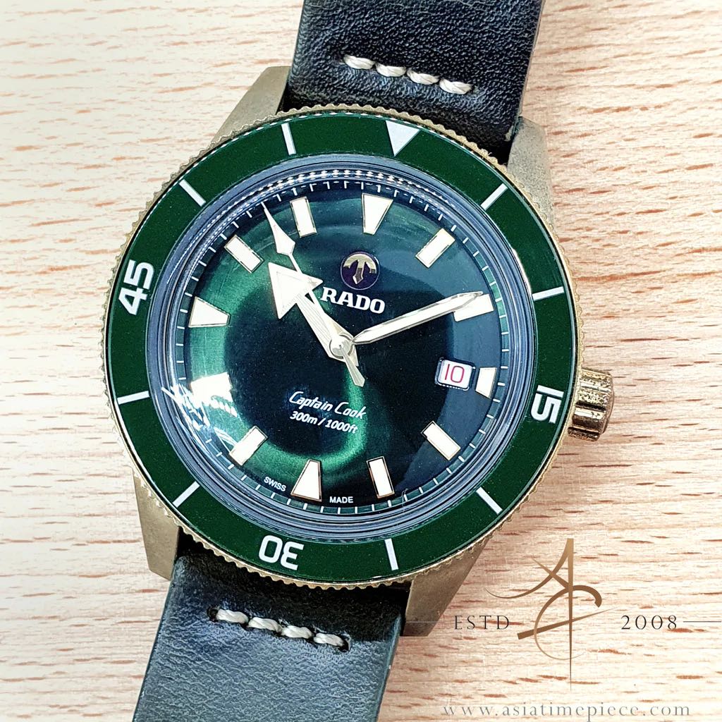 Rado Captain Cook R32504315 Green in Bronze Case 42mm (2021), Luxury ...