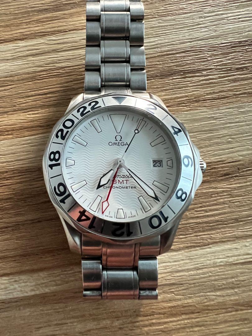 Rare Omega Seamaster Gmt White Face, Luxury, Watches on Carousell
