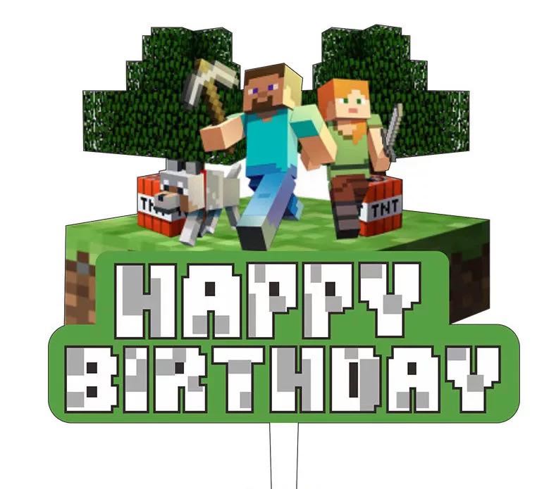 Mincraft Happy Birthday