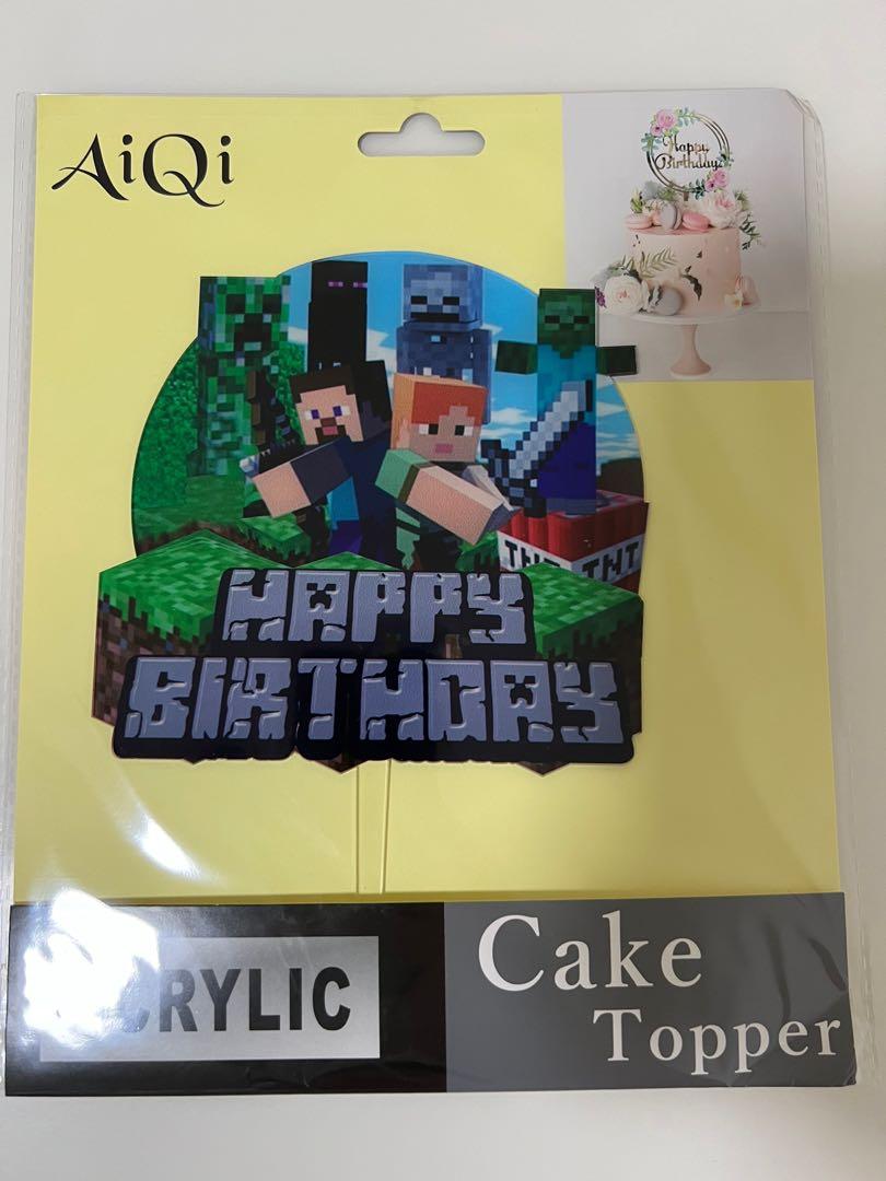 [Ready Stock] New Design Minecraft theme (Design 5) Happy Birthday ...