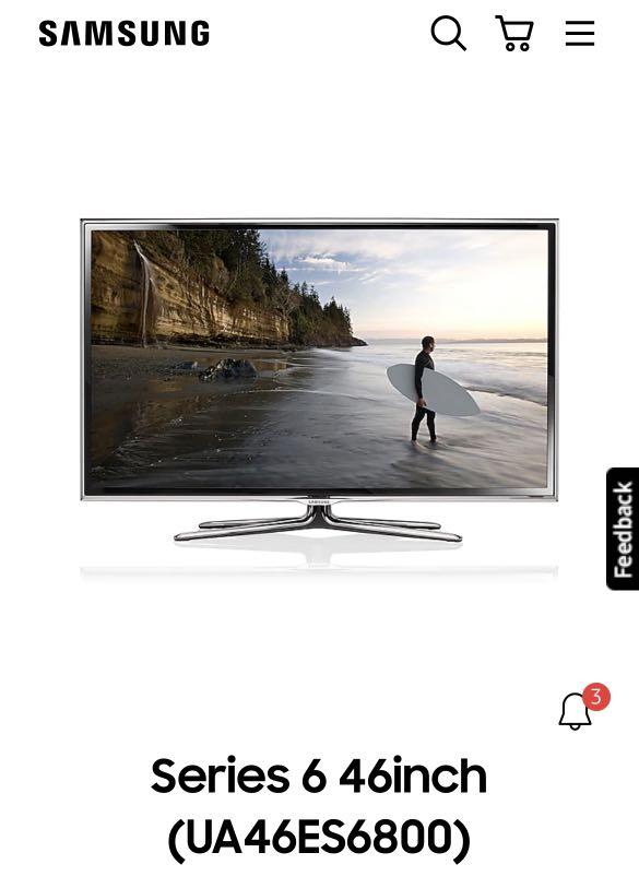 Samsung 46 inch TV (UA46ES6800) (Not negotiable), TV & Home Appliances ...