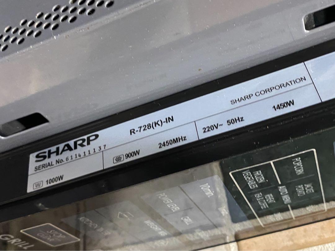 Sharp Microwave Oven R728KIN, TV & Home Appliances, Kitchen Appliances ...