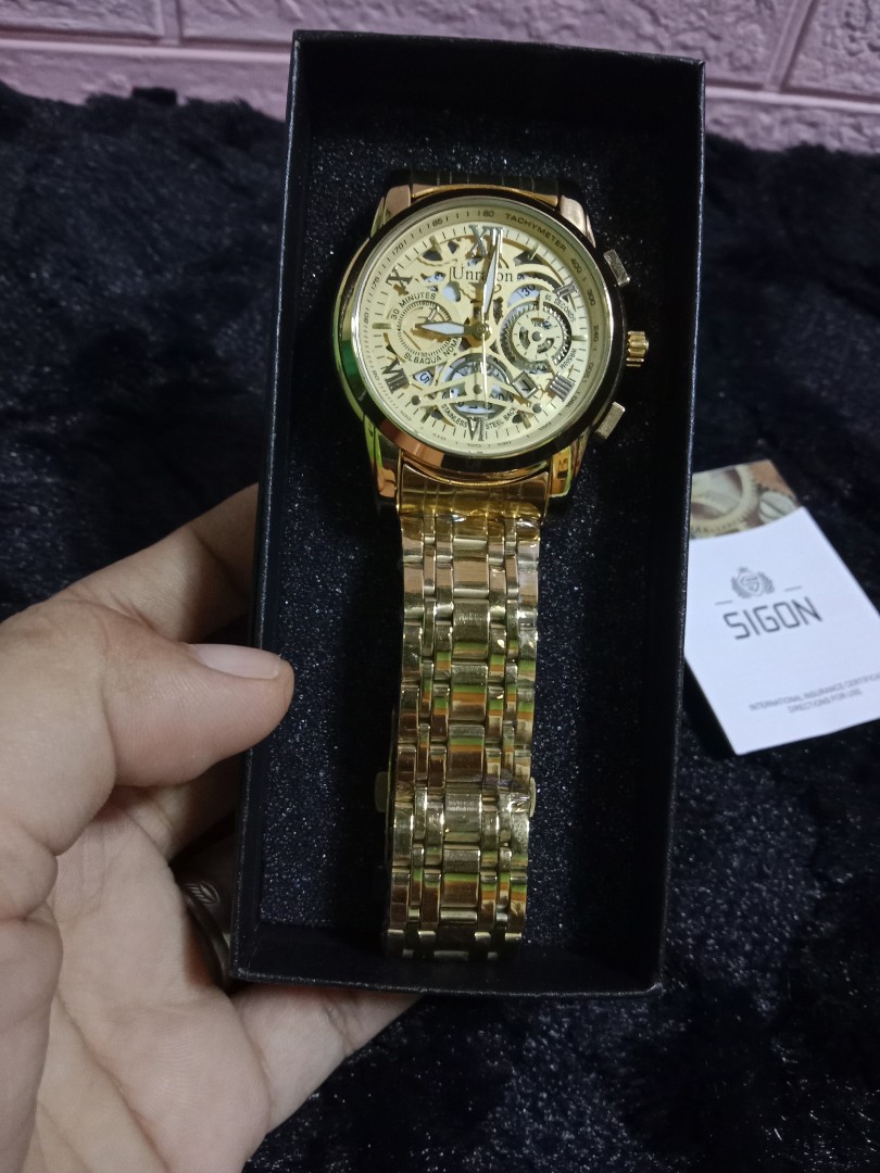 SIGON WATCH WITH BOX & MANUAL, Men's Fashion, Watches & Accessories ...