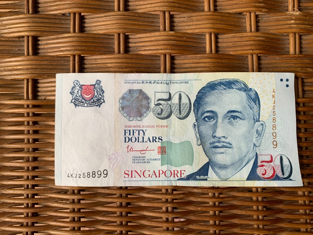 Singapore $50 note, last four digit 8899, Hobbies & Toys, Memorabilia & Collectibles, Currency ...