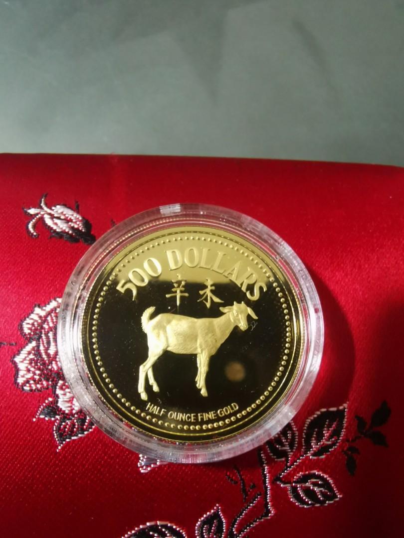 Singapore Gold Coin Year of Goat, Hobbies & Toys, Memorabilia & Collectibles, Currency on Carousell