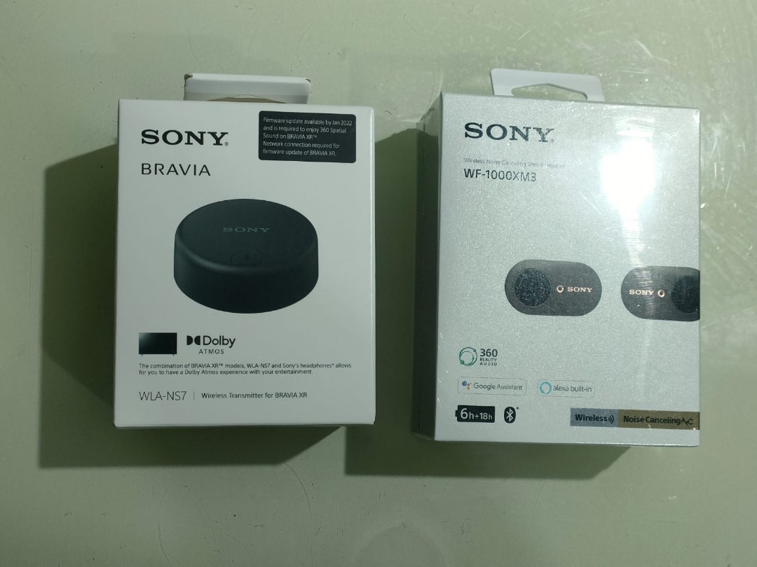 Sony 360 Spatial Sound bundle (WF-1000XM3 + WLA-NS7), Audio, Earphones on Carousell