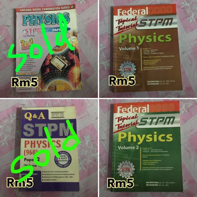 STPM Physics Reference Book/ Exercise Book Part 1/2, Hobbies & Toys ...