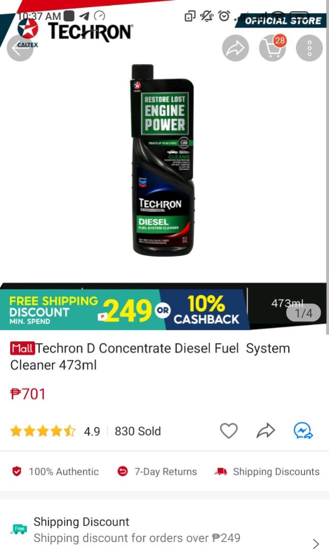 Techron D Concentrate Diesel Fuel System Cleaner 473 ml, Car Parts ...