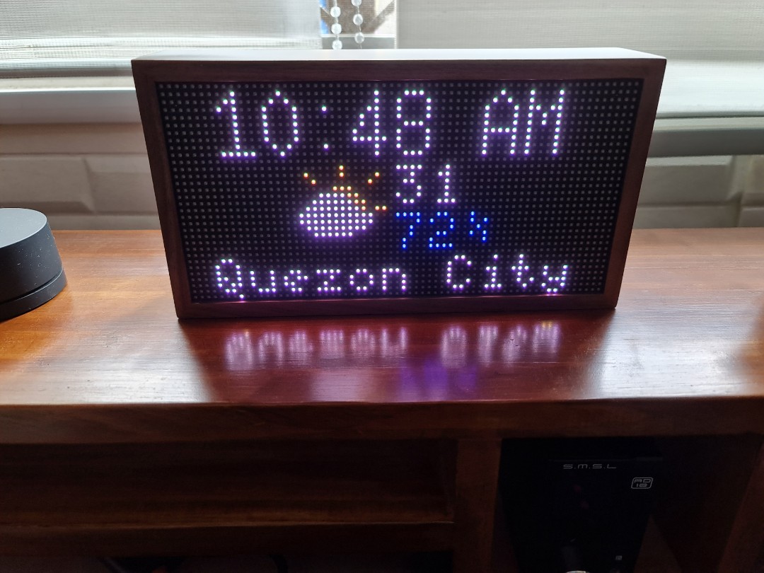 Tidbyt Wood Retro Digital Clock Display, Computers & Tech, Parts ...