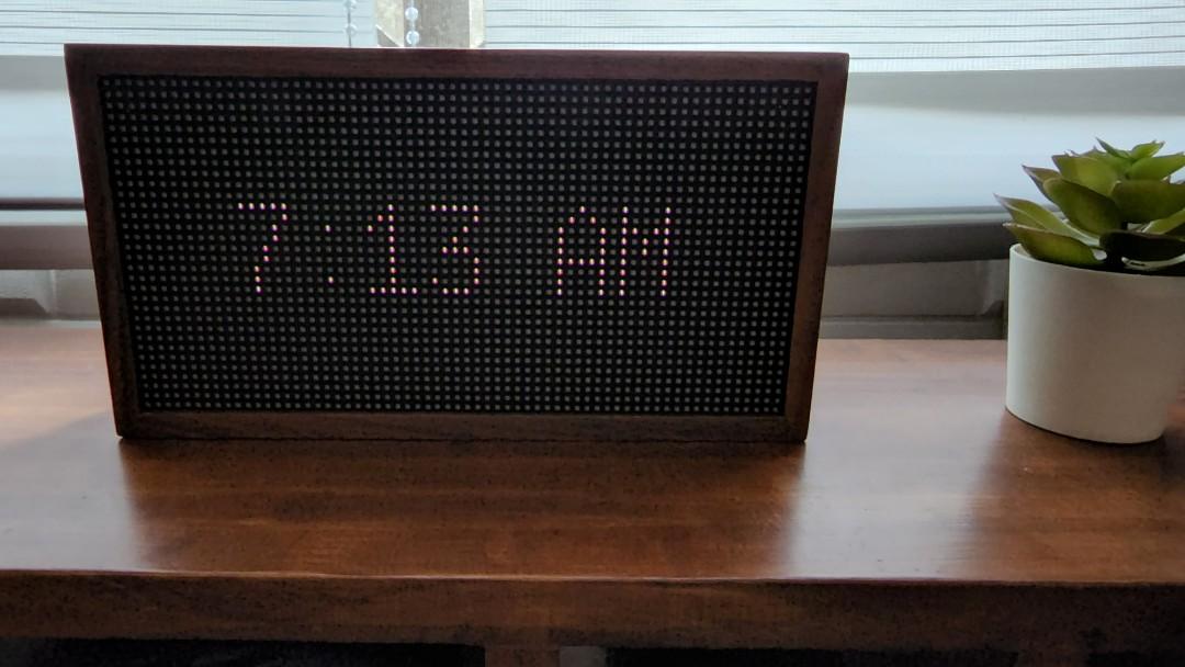 Tidbyt Wood Retro Digital Clock Display, Computers & Tech, Parts ...