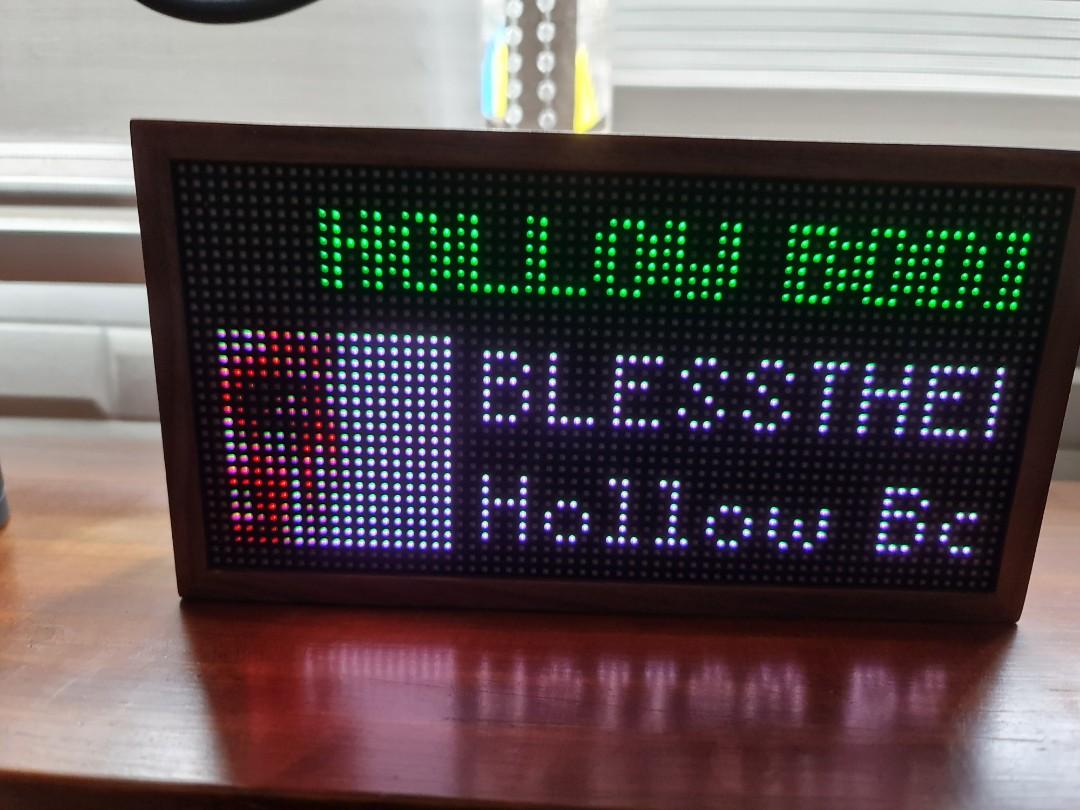 Tidbyt Wood Retro Digital Clock Display, Computers & Tech, Parts ...