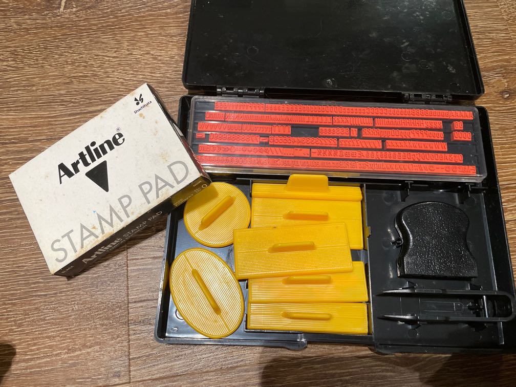 Vintage Letter Stamp Pad Set, Hobbies & Toys, Stationery & Craft, Craft ...