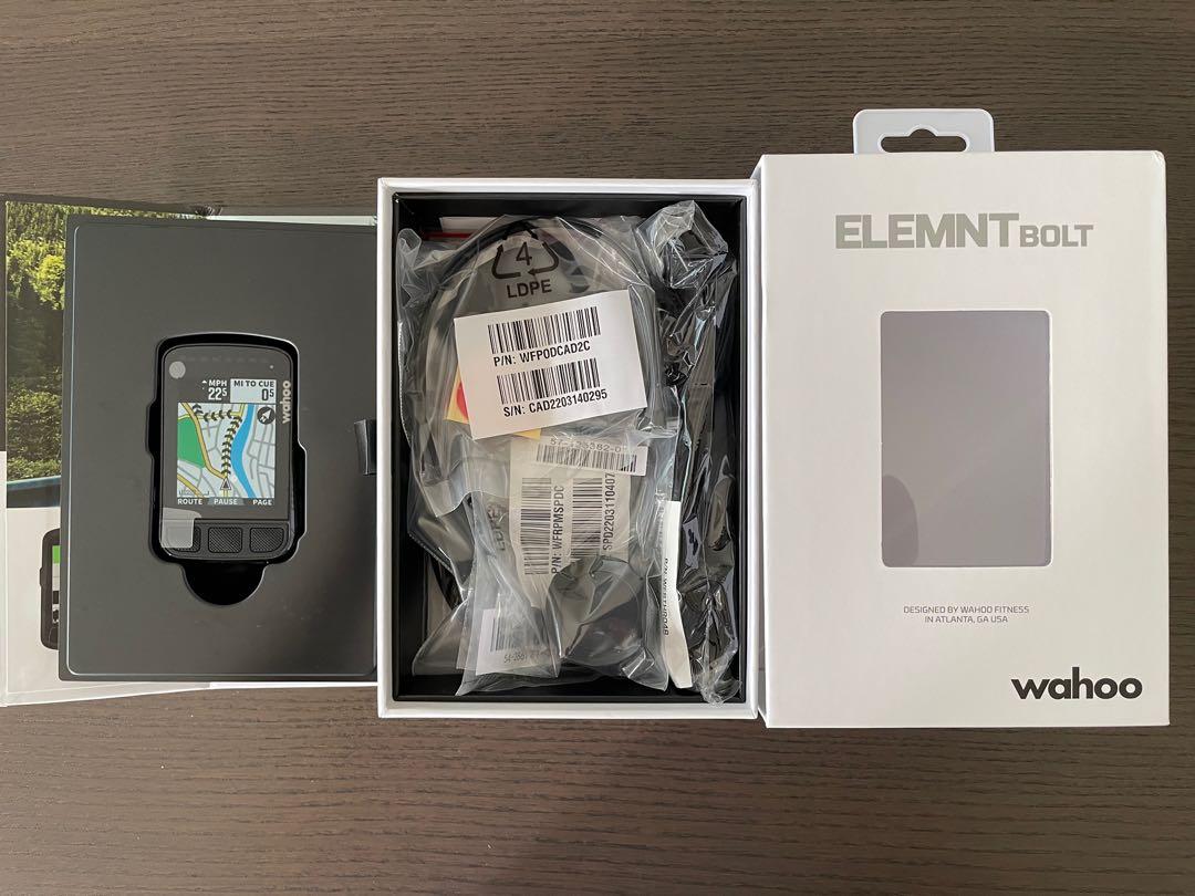 Wahoo Elemnt Bolt V2 Bundle Speed Cadence HRM Heart Rate Sensor, Sports ...