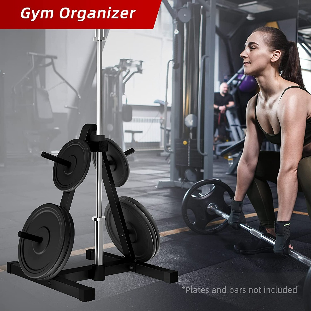 Weight Plate Rack for 1 inch 2 inch Weight Plates, Standard Olympic ...