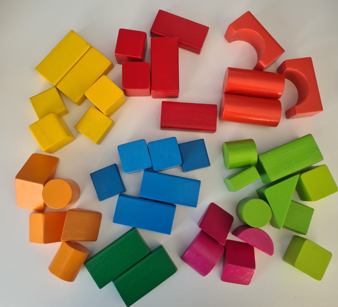 Wooden stacking blocks, Babies & Kids, Infant Playtime on Carousell