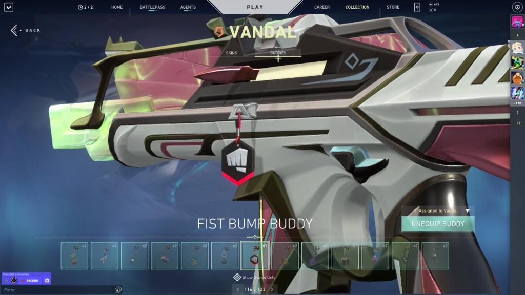 Riot Gun Buddy, Peak Radiant EP5A1, 60 Prems WTS Valorant Stacked ...