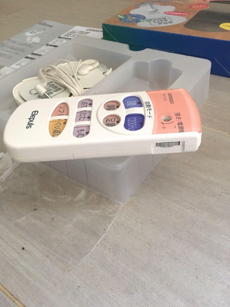 (原價$598) 99.9%新 OMRON HV-F129 白色 低頻 電子 脈衝 按摩 治療儀 電子鎮痛器 / 低週波治療器 electric pulse portable massage ...