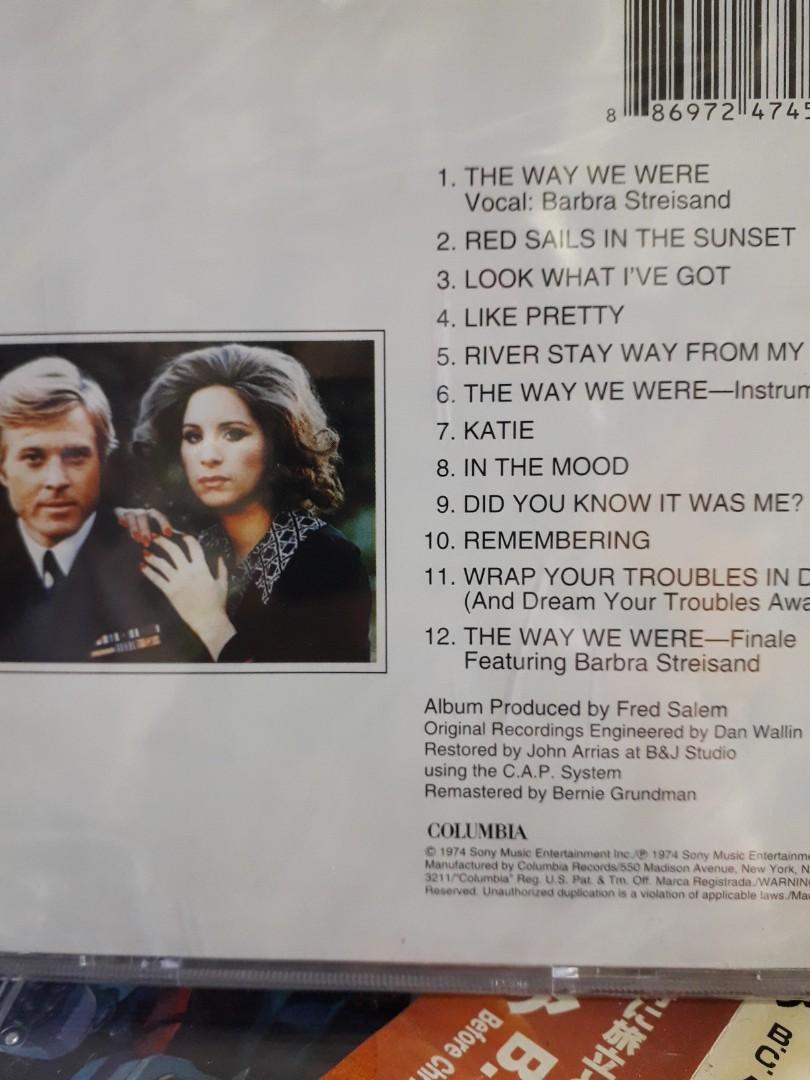 全新 Barbra Streisand - The Way We Were 芭芭拉史翠珊/羅拔烈福 主演電影 俏郎君 電影原聲 soundtrack CD, 興趣及遊戲, 音樂、樂器 & 配件 ...