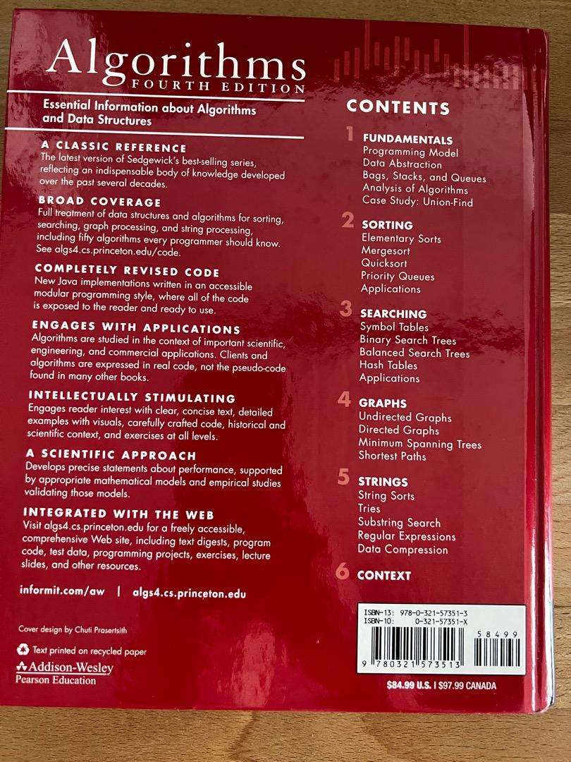 Algorithms 4th Edition Hobbies And Toys Books And Magazines Textbooks On Carousell
