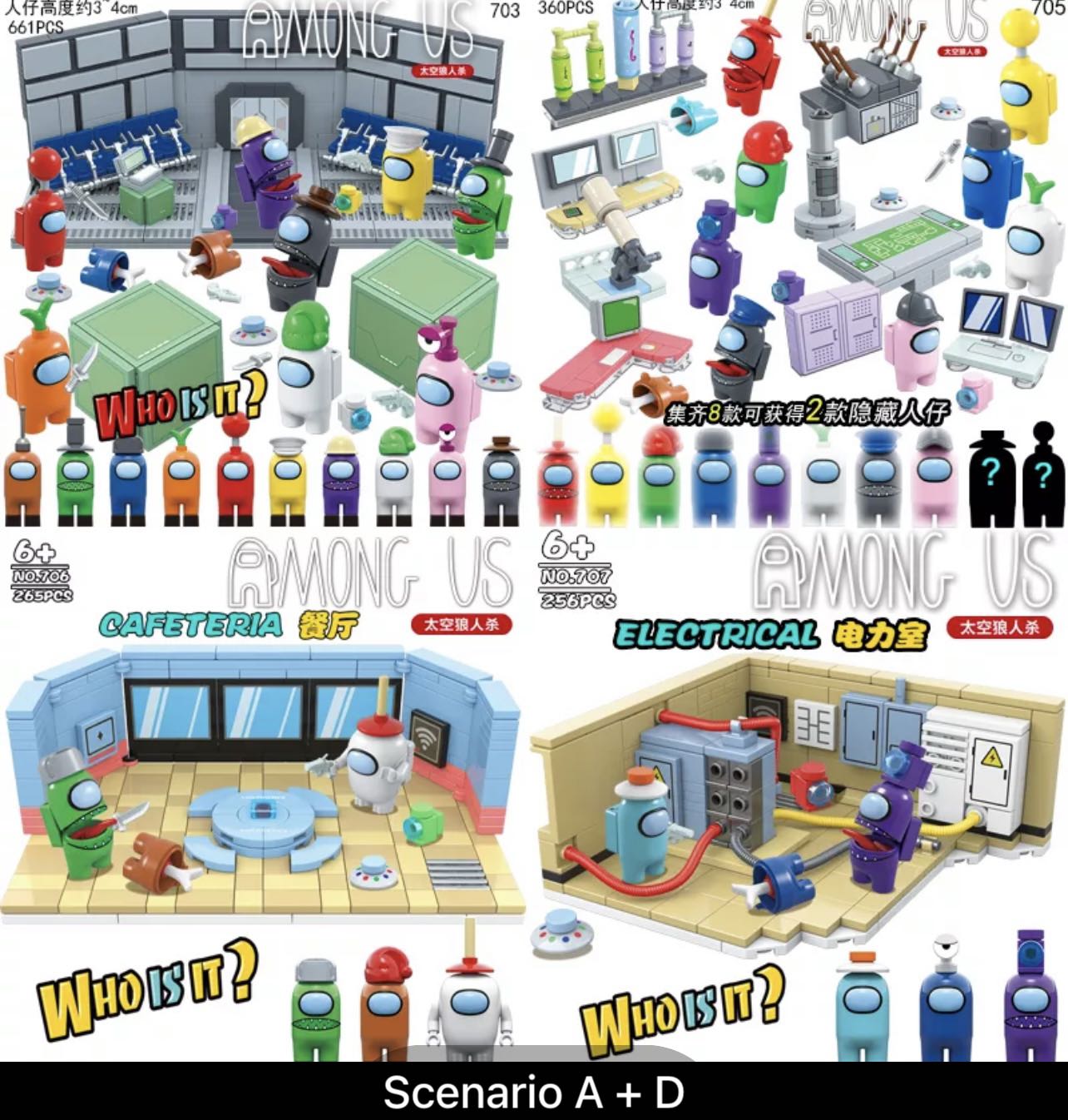 Among Us Building Blocks, Hobbies & Toys, Toys & Games on Carousell