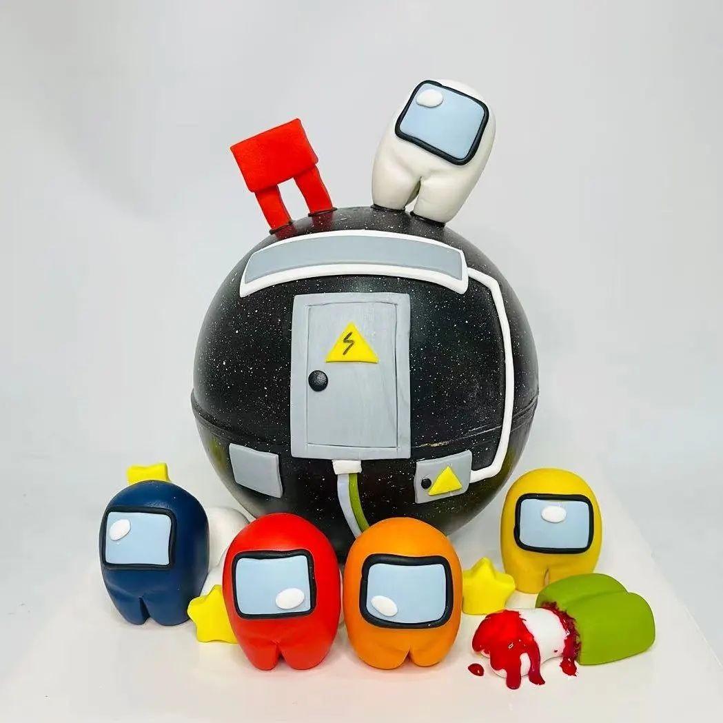 Among Us Imposter Knock Knock Pinata Cake, Food & Drinks, Homemade ...