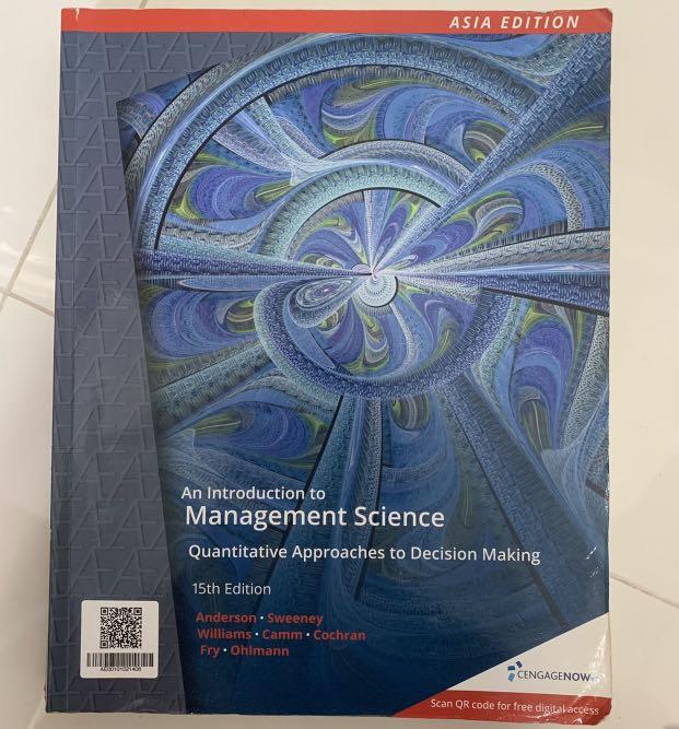 An Introduction to Management Science: Quantitative Approaches to ...