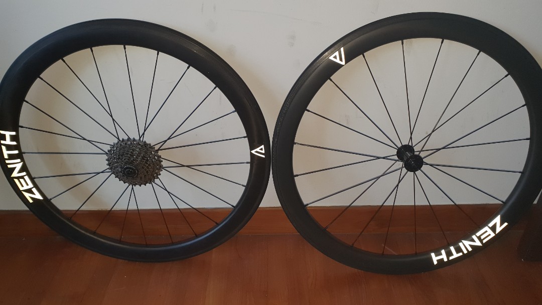 Ascent Zenith Rim Brake Carbon Wheel Set, Sports Equipment, Bicycles ...