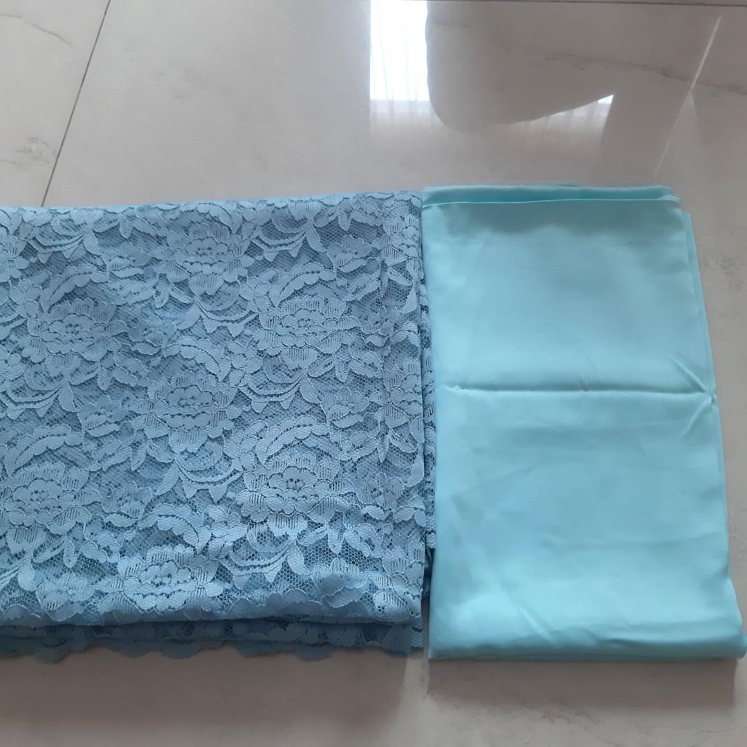 Bahan kebaya brokat warna tosca turquoise blue biru, Fesyen Wanita, Pakaian Wanita, Lainnya di ...