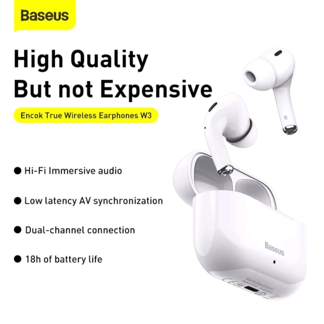 Baseus W3 TWS Bluetooth Earbuds, Audio, Headphones & Headsets on Carousell
