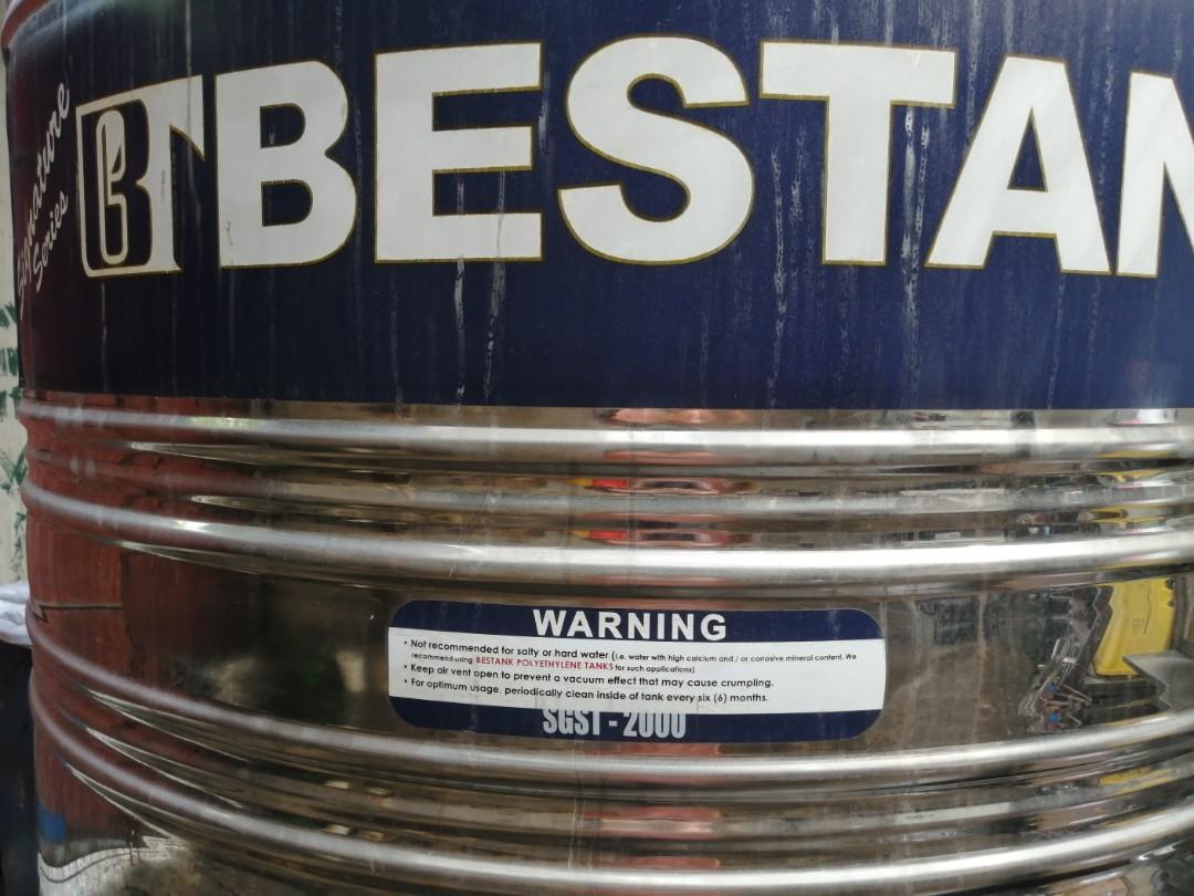 Bestank Stainless Watertank 2000 Liters, Furniture & Home Living ...