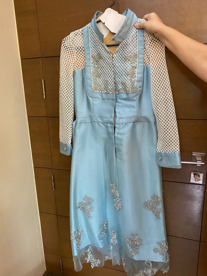 Blue Formal Dress (made by Frankie de Leon), Women's Fashion, Dresses ...