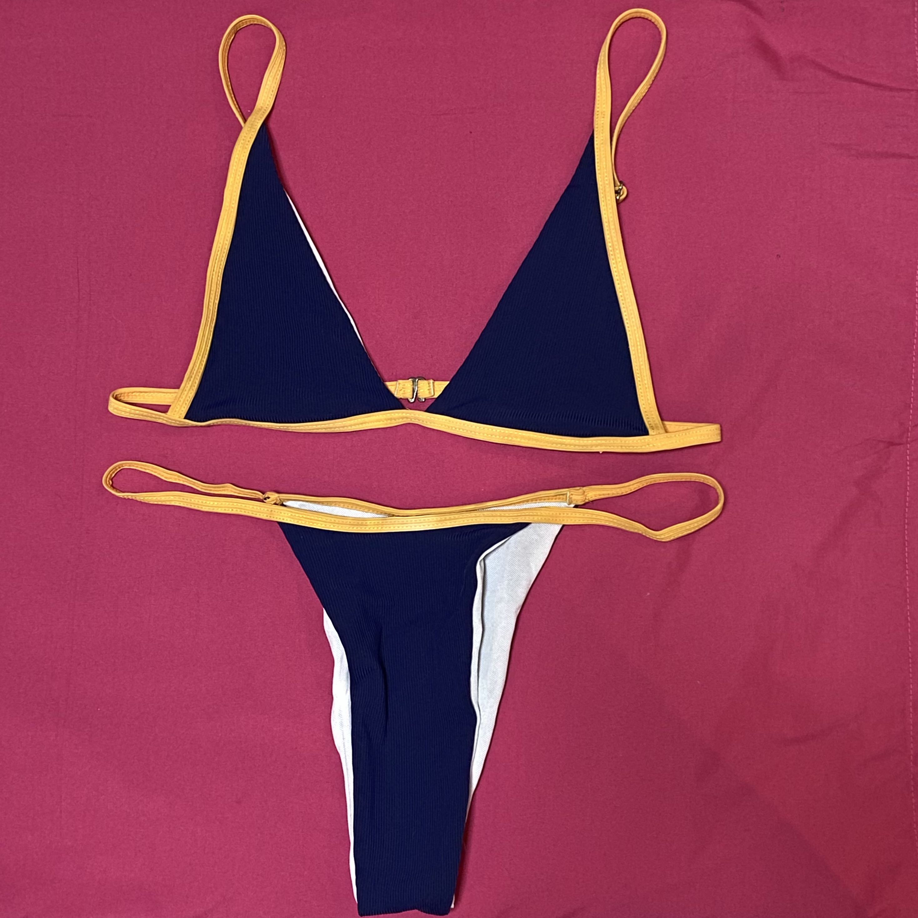 Blue String Bikini, Women's Fashion, Swimwear, Bikinis & Swimsuits on ...