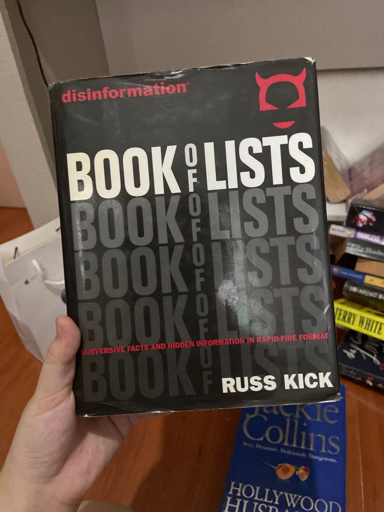 Book of Lists - Russ Kick, Hobbies & Toys, Books & Magazines, Fiction ...