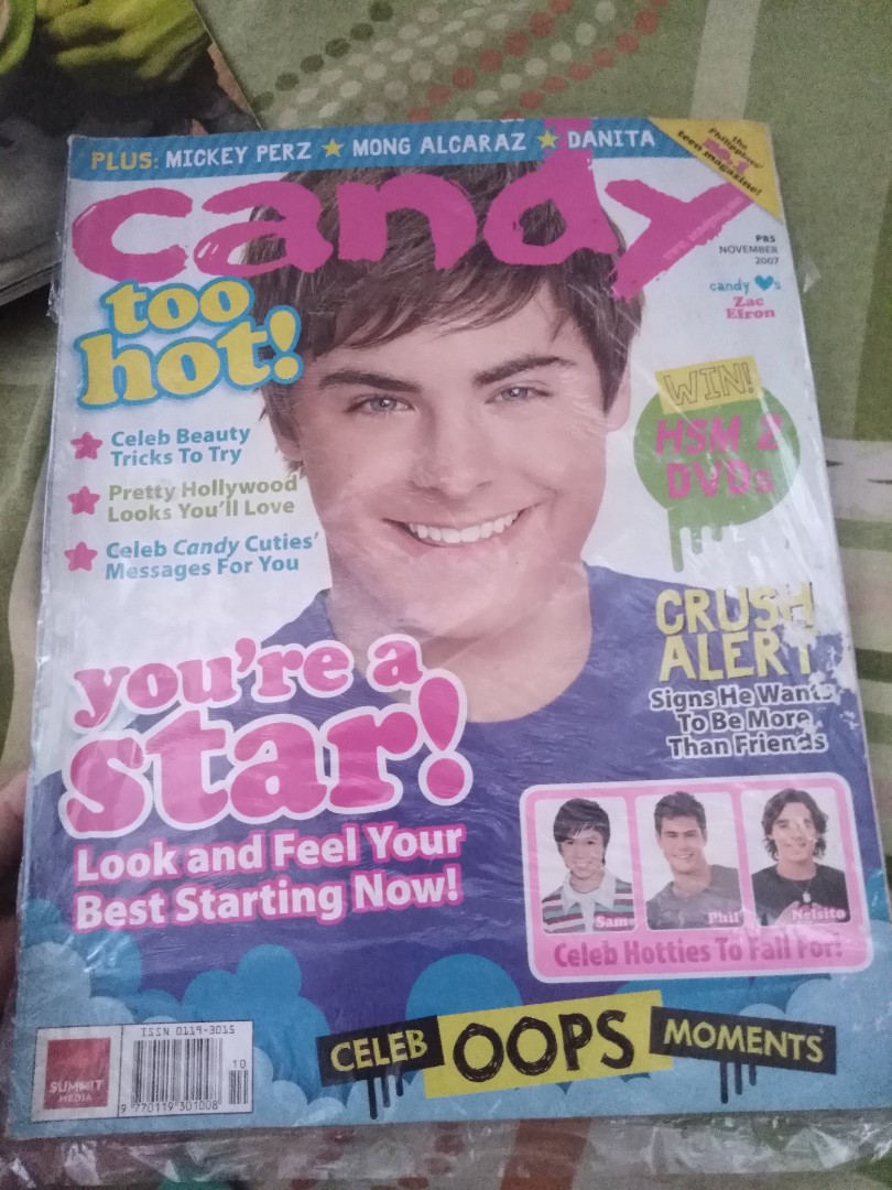candy magazine Zac Efron cover, Hobbies & Toys, Books & Magazines ...