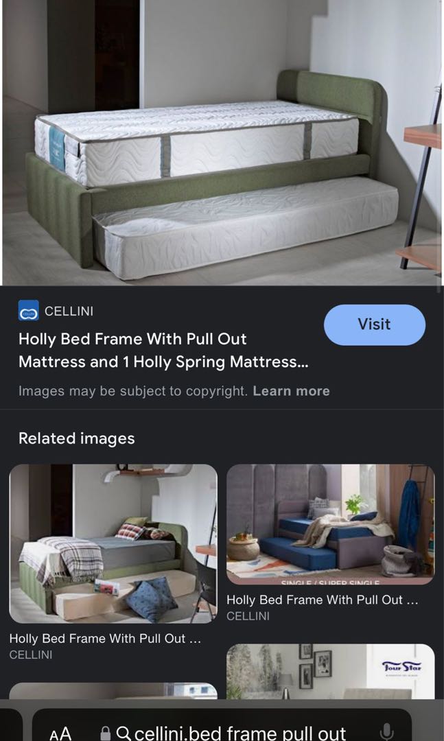 Cellini pull it bedframe in dark gret, Furniture & Home Living ...