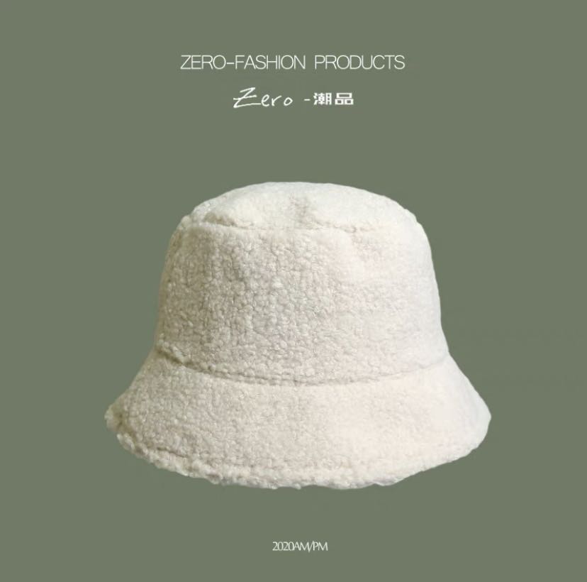 Cream Furry Bucket Hat, Women's Fashion, Watches & Accessories, Hats ...