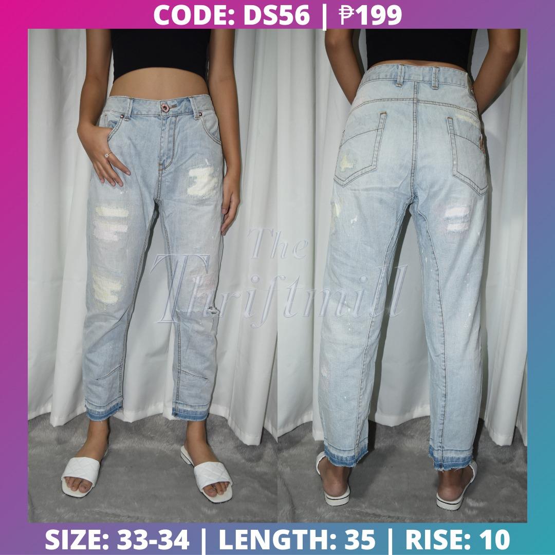 DENIM SQUAREPANTS | MOM JEANS | WIDELEG & BAGGY PANTS, Women's Fashion ...