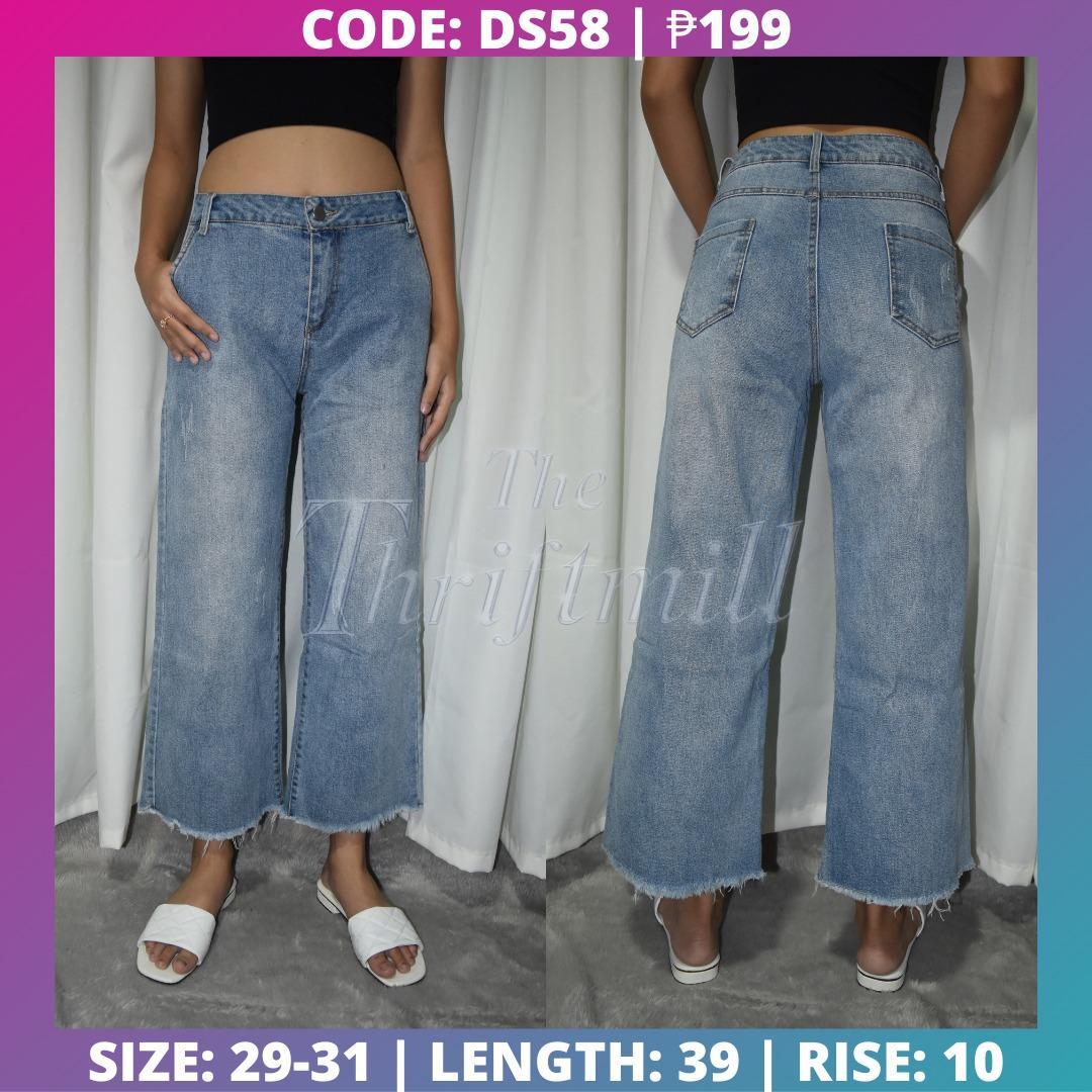 DENIM SQUAREPANTS | MOM JEANS | WIDELEG & BAGGY PANTS, Women's Fashion ...