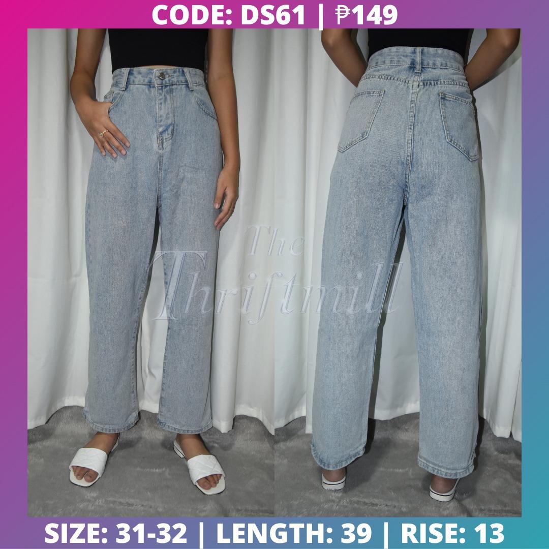 DENIM SQUAREPANTS | MOM JEANS | WIDELEG & BAGGY PANTS, Women's Fashion ...