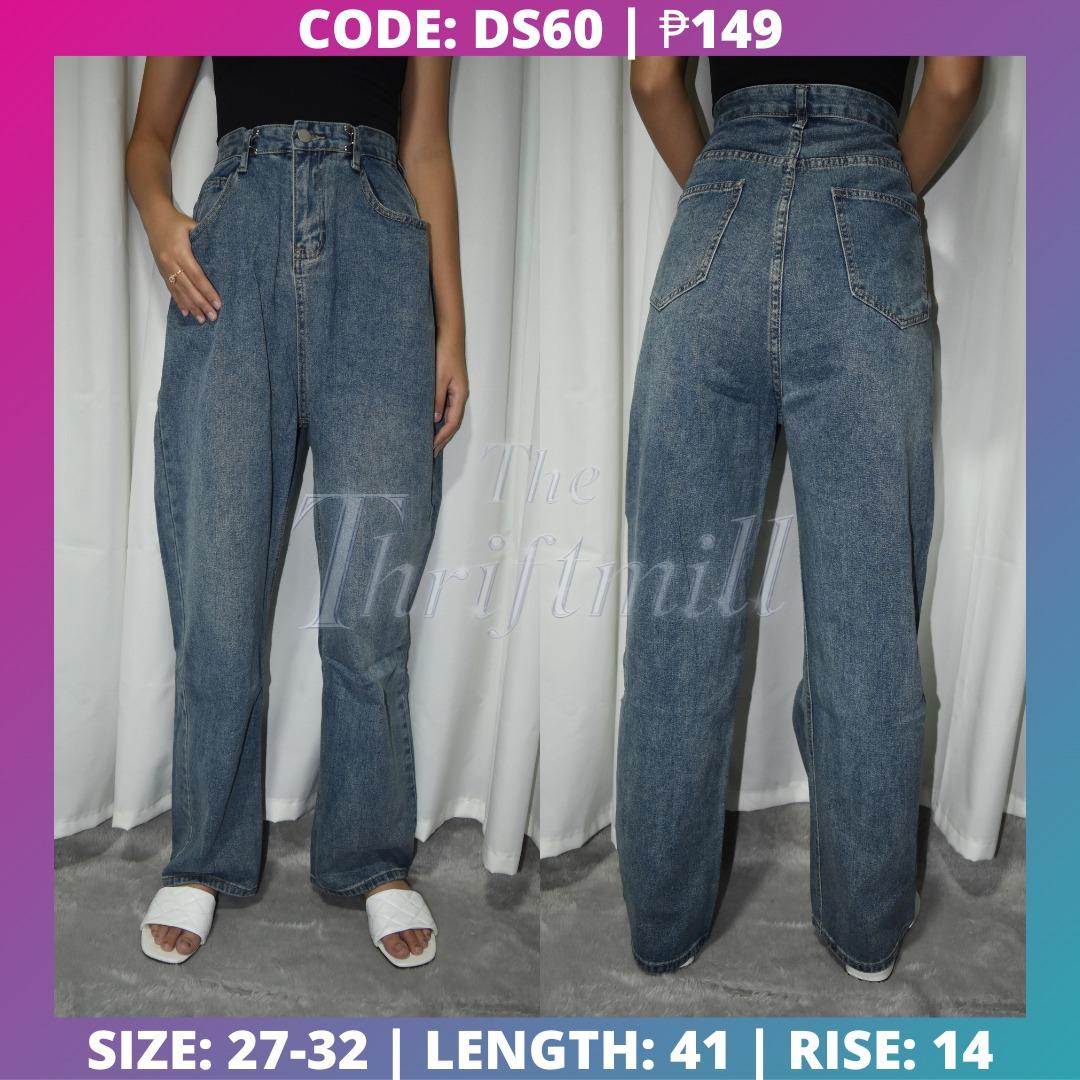 DENIM SQUAREPANTS | MOM JEANS | WIDELEG & BAGGY PANTS, Women's Fashion ...