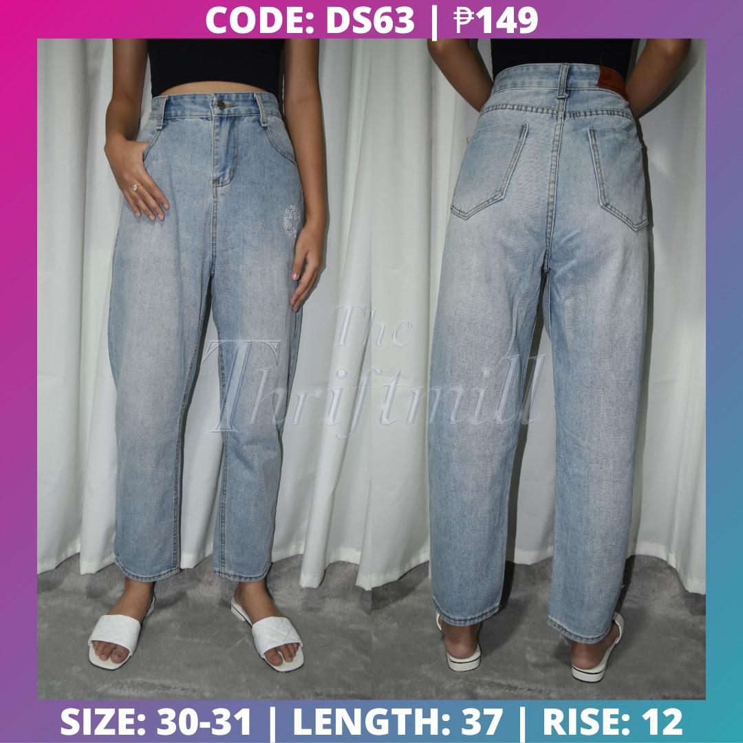 DENIM SQUAREPANTS | MOM JEANS | WIDELEG & BAGGY PANTS, Women's Fashion ...