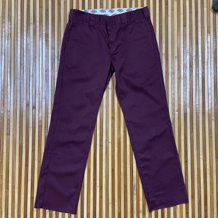 DICKIES MAROON PANTS 32, Men's Fashion, Bottoms, Chinos on Carousell