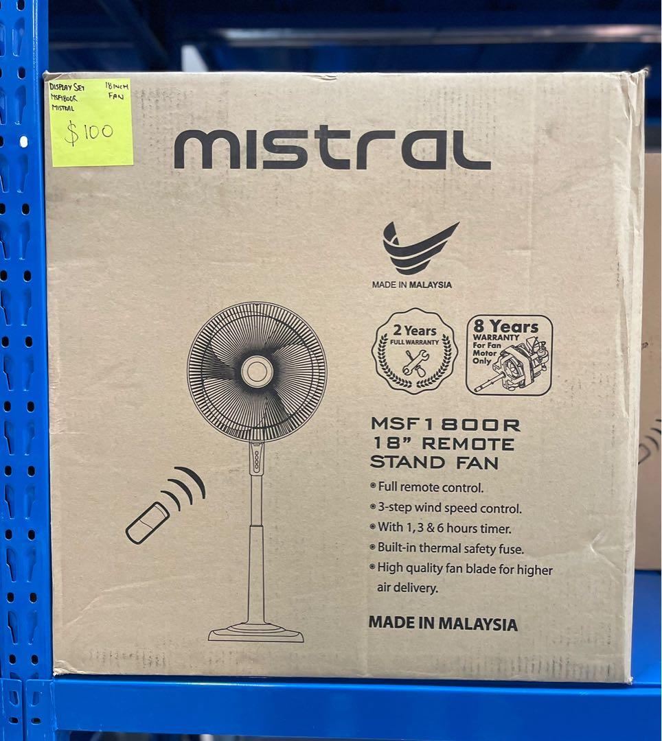 Display Set MISTRAL MSF1800R 18IN STAND FAN (80W) WITH REMOTE CONTROL ...