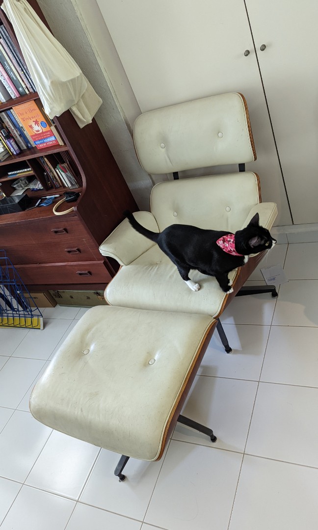 Eames replica arm chair with ottoman, Furniture & Home Living ...
