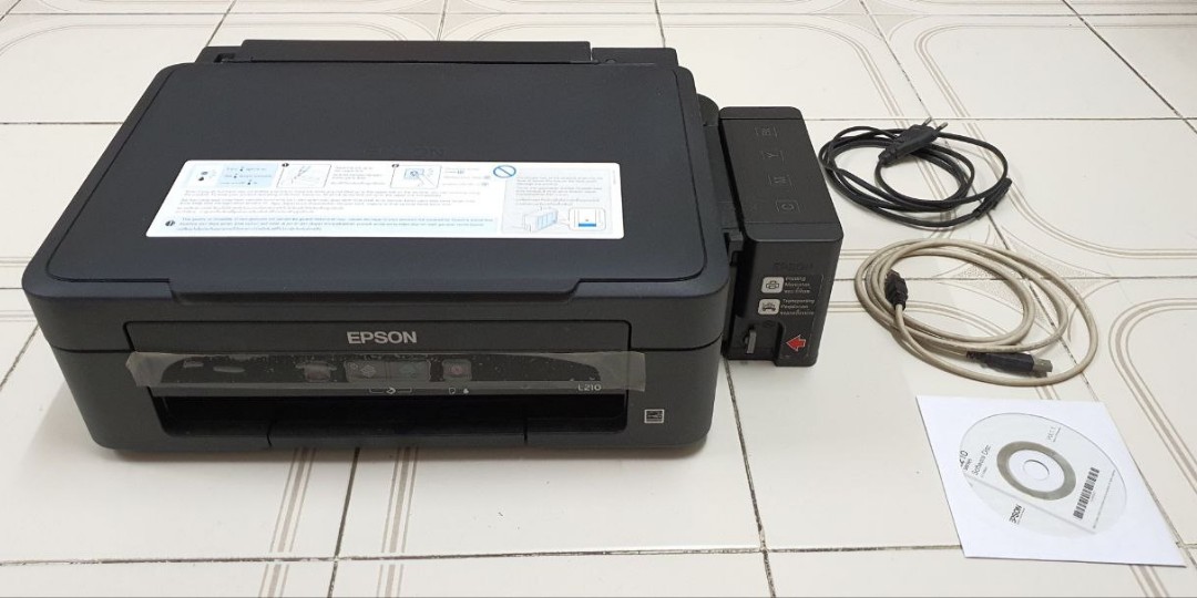 Epson EcoTank L210 All-In-One Printer, Scanner, Copier with Refillable ...