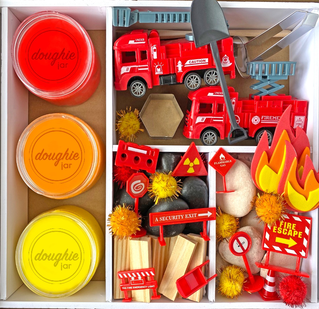 Firefighter Play Dough Kit Set | Montessori Educational Sensory Toy ...