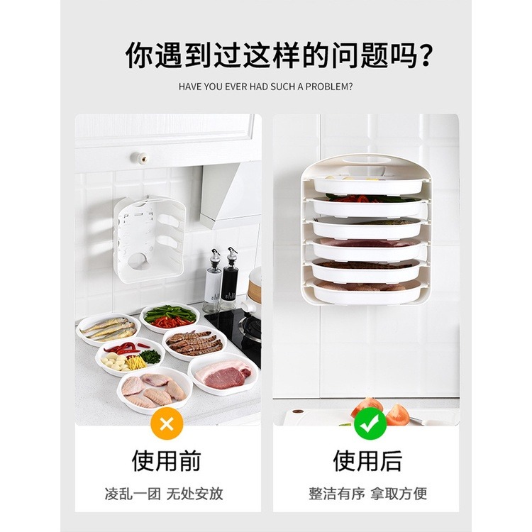 Food Storage Rack 6Tier / Stick on Wall or Standing/ Steamboat Hotpot ...