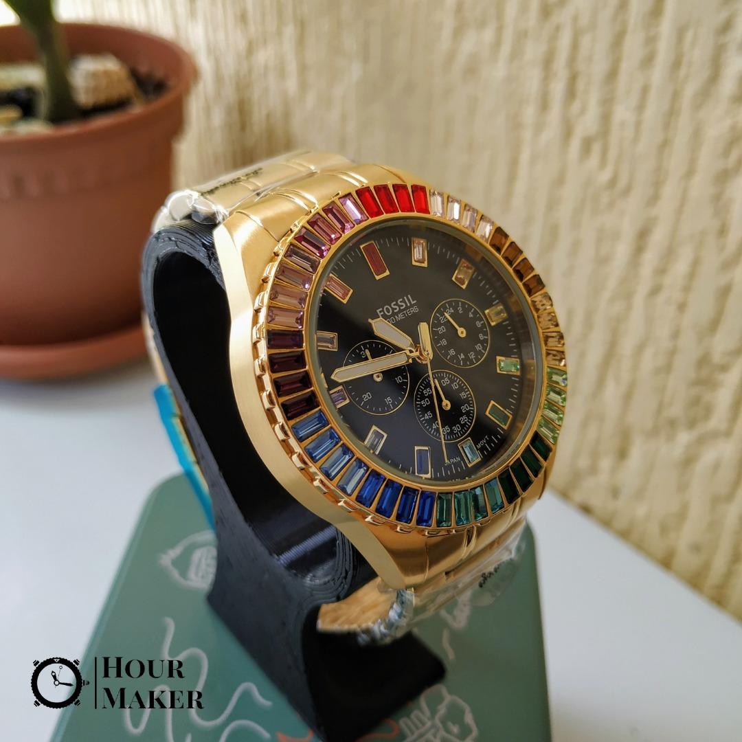 Fossil Garrett Chronograph Gold-Tone Stainless-Steel Watch, Men's ...