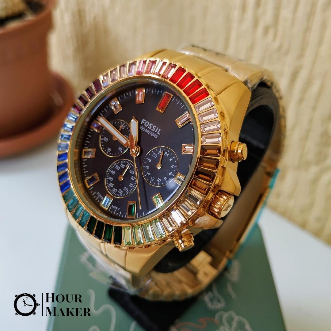 Fossil Garrett Chronograph Gold-Tone Stainless-Steel Watch, Men's ...