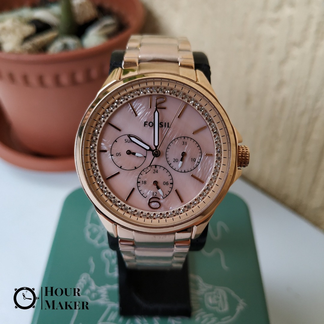 Fossil Sadie ES4779 Multifunction Rose Gold-Tone Stainless Steel Watch ...